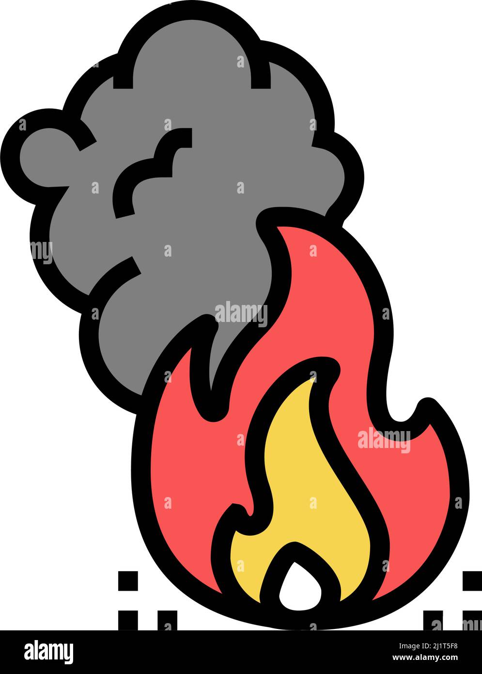 fire accident color icon vector illustration Stock Vector Image & Art ...