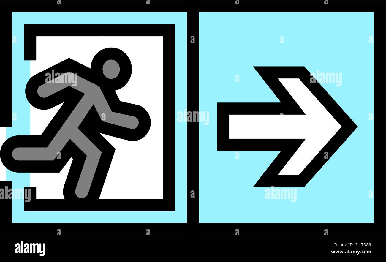 emergency exit color icon vector illustration Stock Vector Image & Art ...