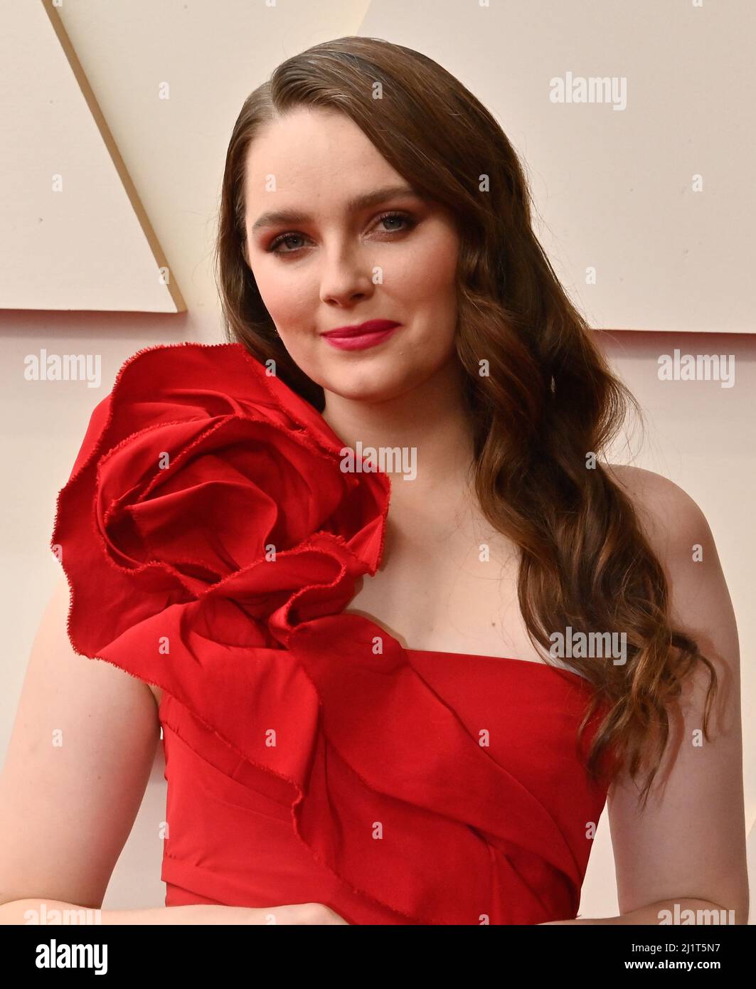 Los Angeles, United States. 27th Mar, 2022. Amy Forsyth arrives for the ...