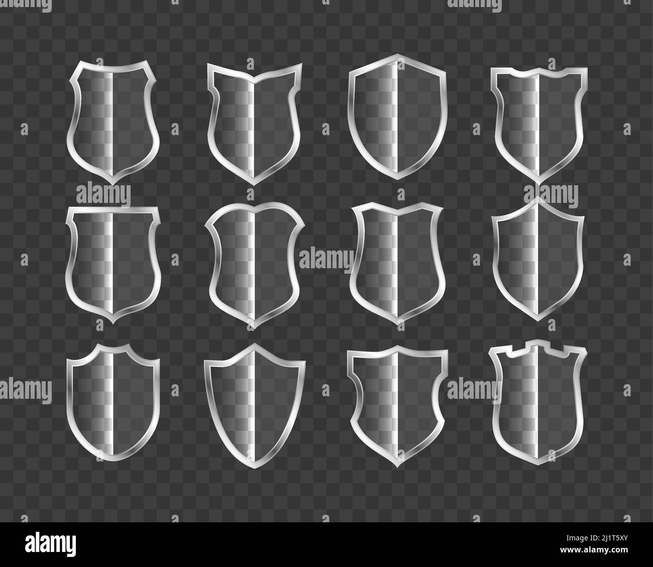 Glass metal shields Stock Vector Image & Art - Alamy