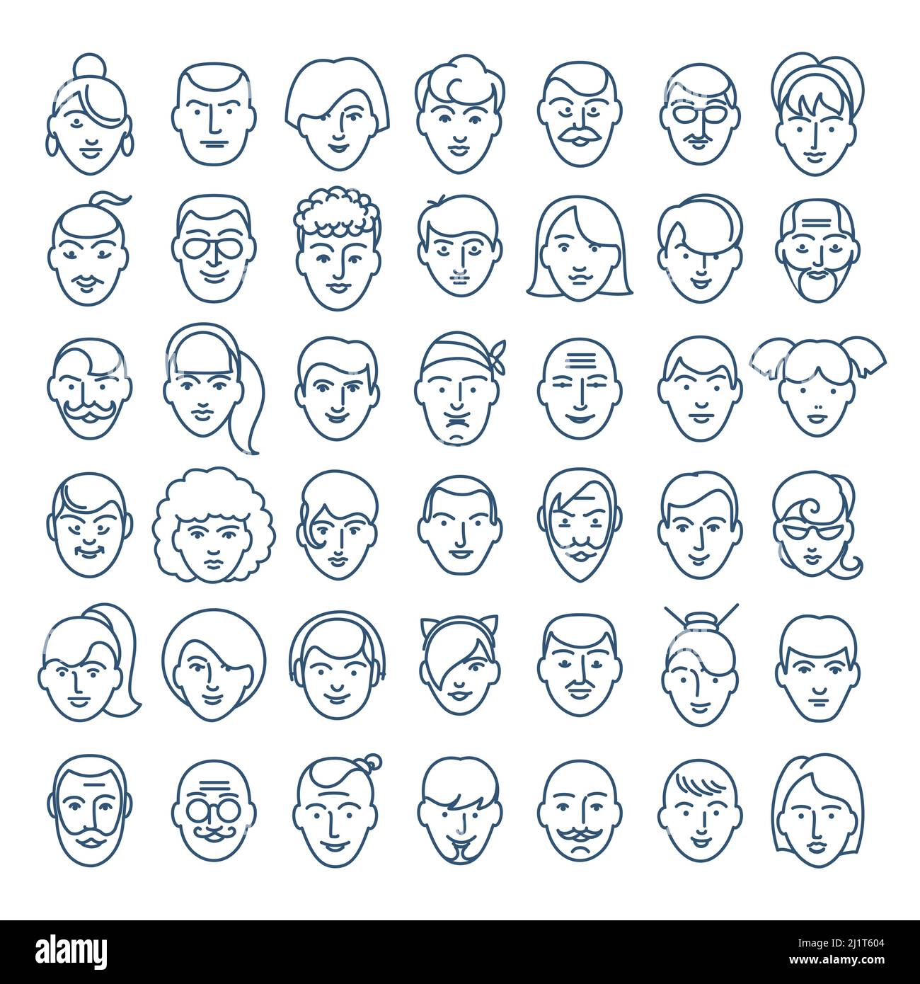 Faces outline Stock Vector Images - Alamy