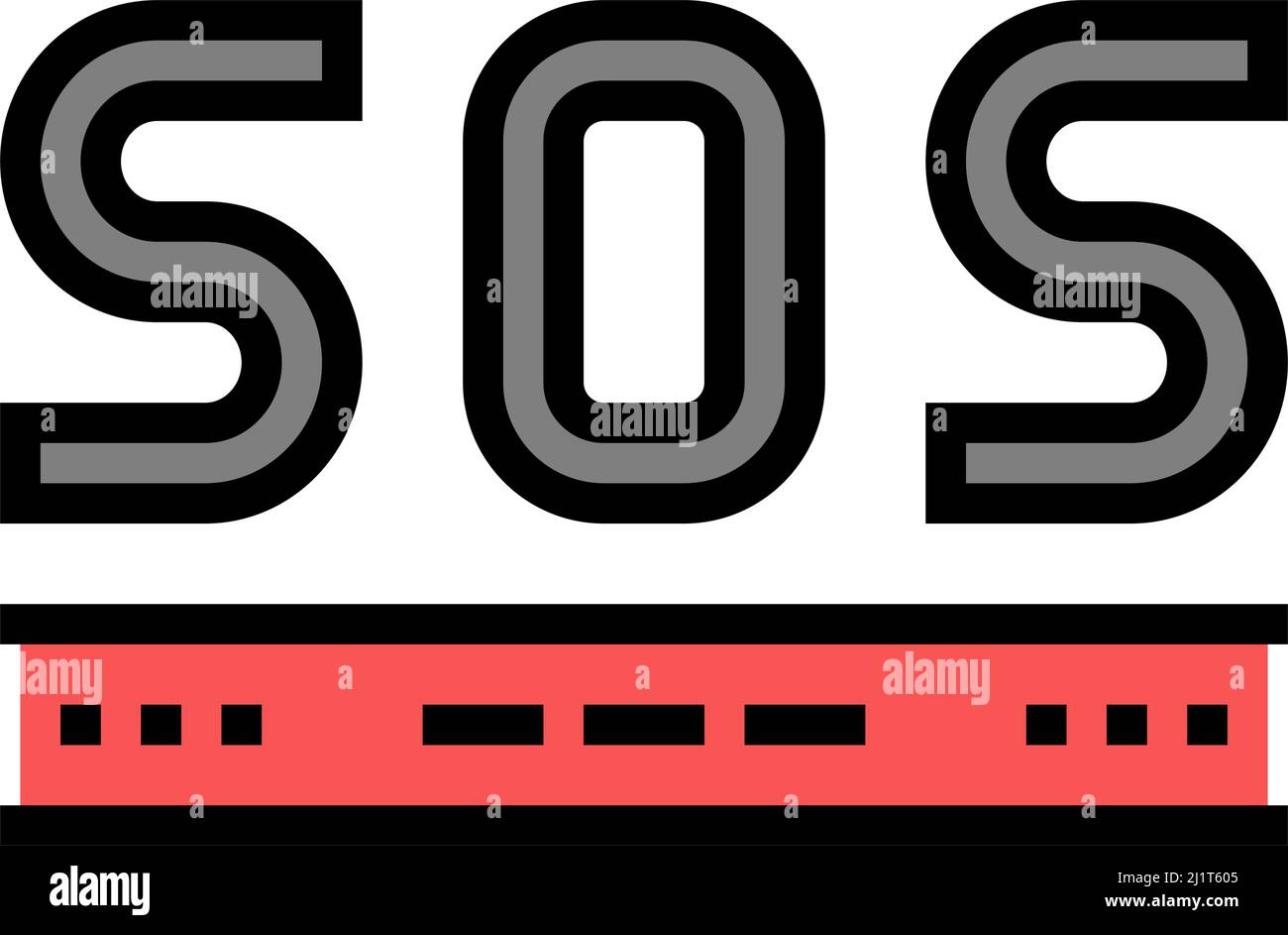 sos signal color icon vector illustration Stock Vector Image & Art - Alamy