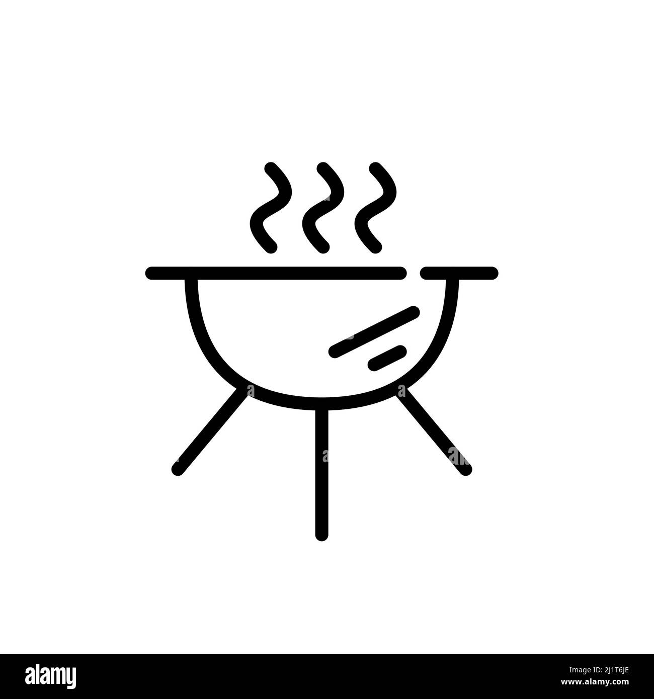BBQ grill with smoke coming out. Celebration holiday mood. Pixel ...