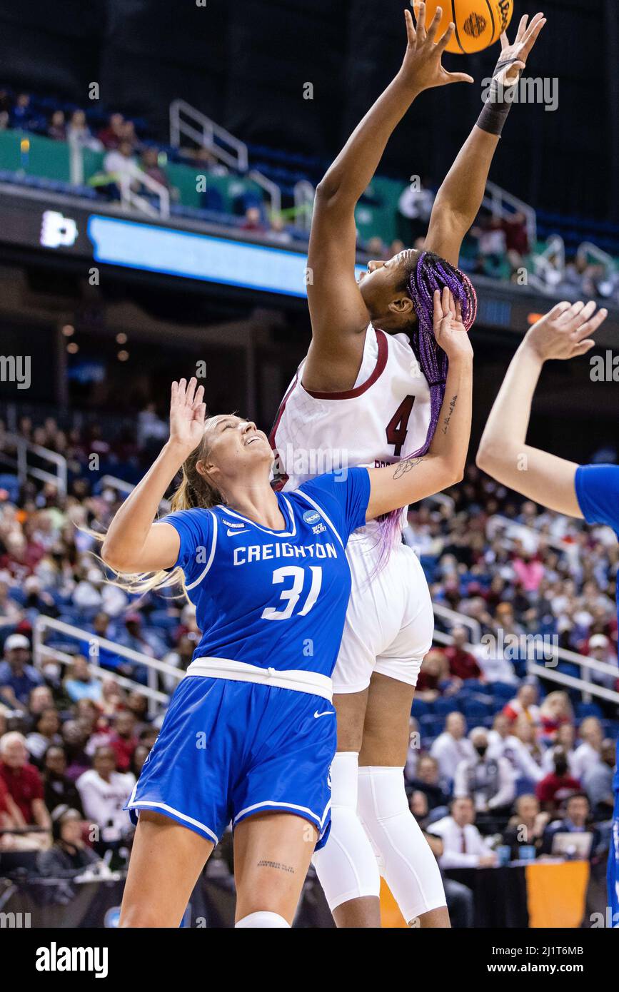 March 27, 2022: Creighton Bluejays forward Emma Ronsiek (31) watches ...