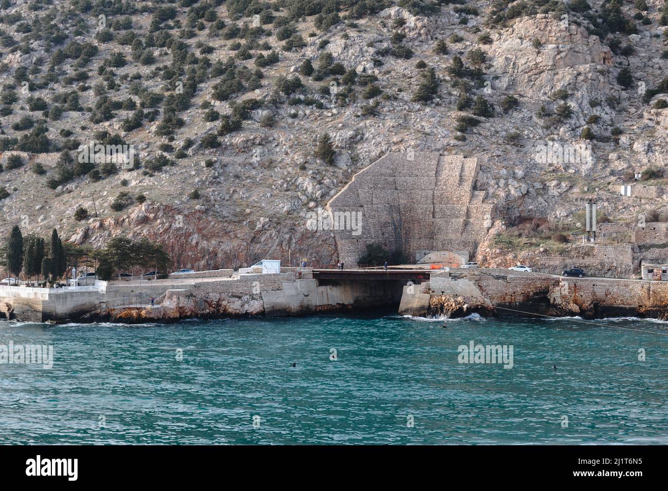 Sevastopol, Crimea - March 15, 2021: Entrance to underground submarine ...