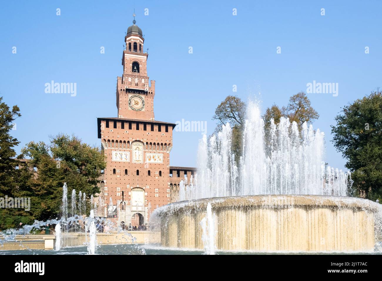 Architectural detail of the Castello Sforzesco (Sforza's Castle), a ...
