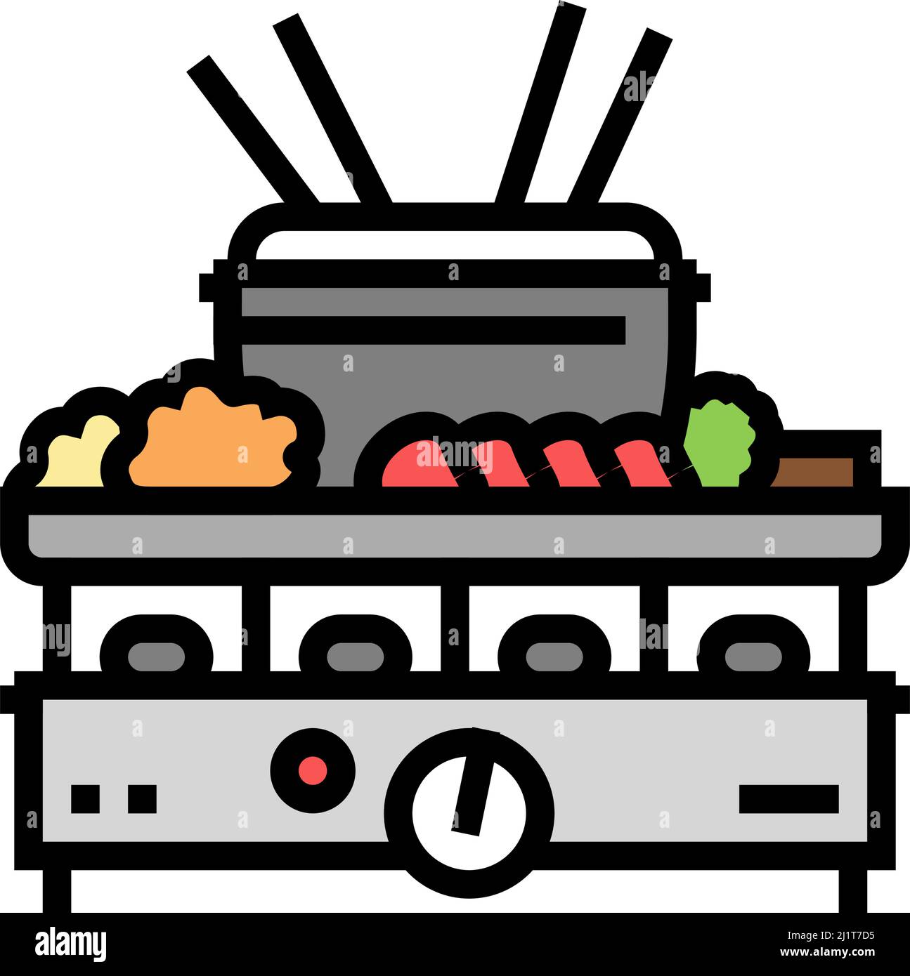 kit fondue color icon vector illustration Stock Vector Image & Art - Alamy