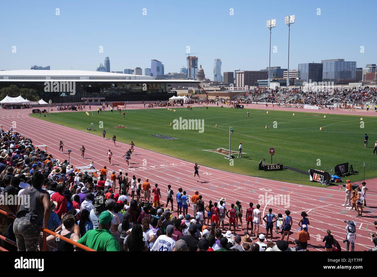 A general overall view of Mike A. Myers Stadium during the 94th Clyde ...
