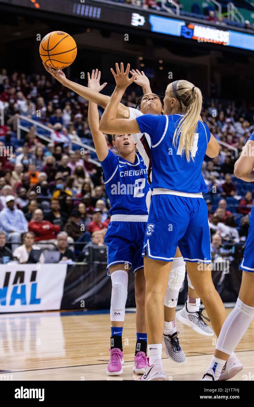 Greensboro, NC, USA. 27th Mar, 2022. South Carolina Gamecocks guard Zia ...