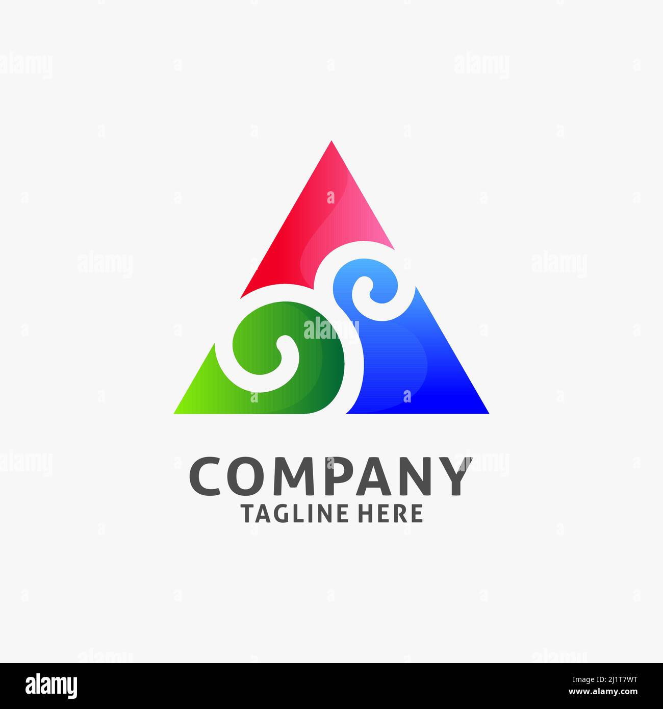 Abstract triangle logo design Stock Vector Image & Art - Alamy
