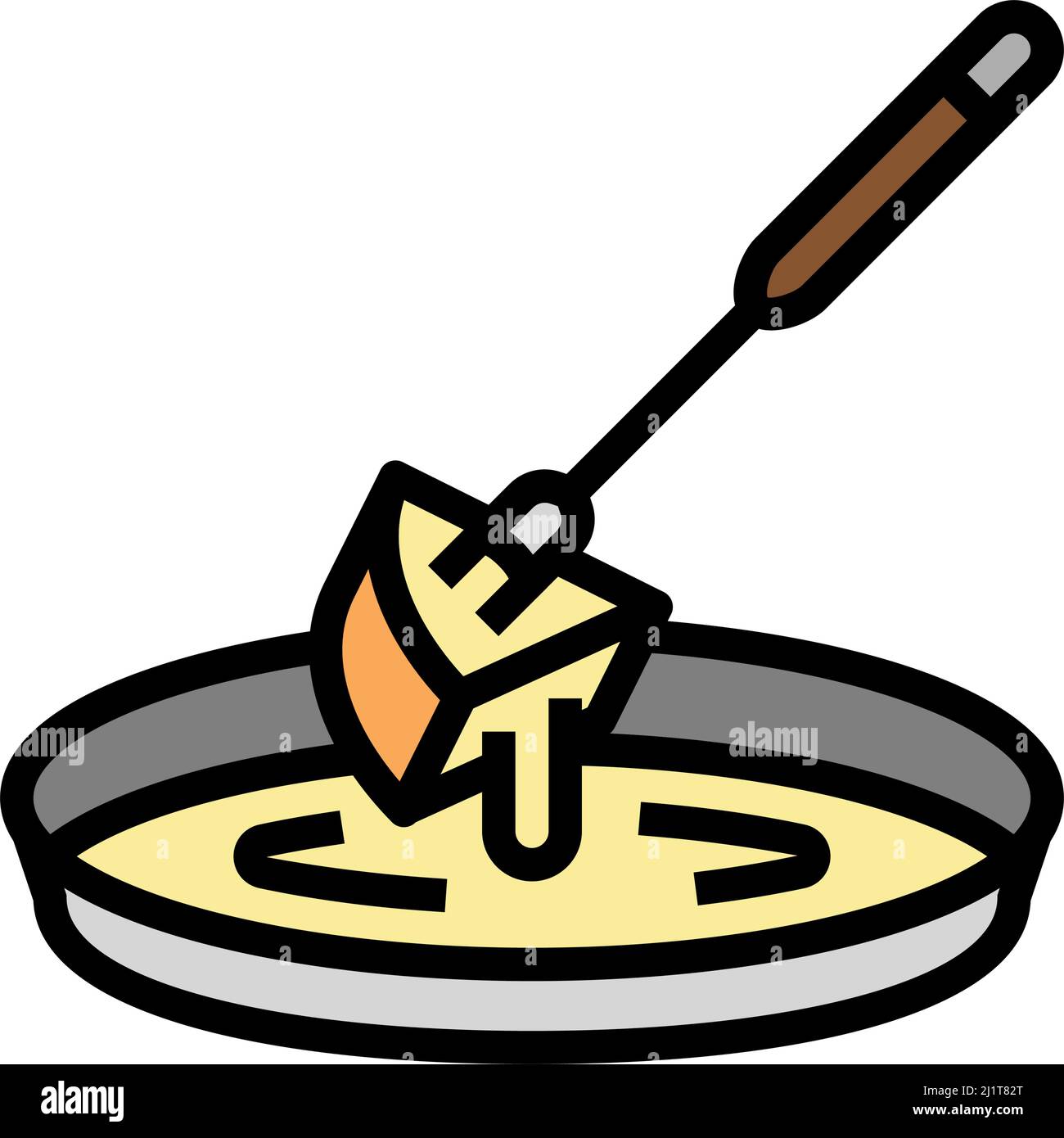 cheese fondue maker color icon vector illustration Stock Vector Image ...