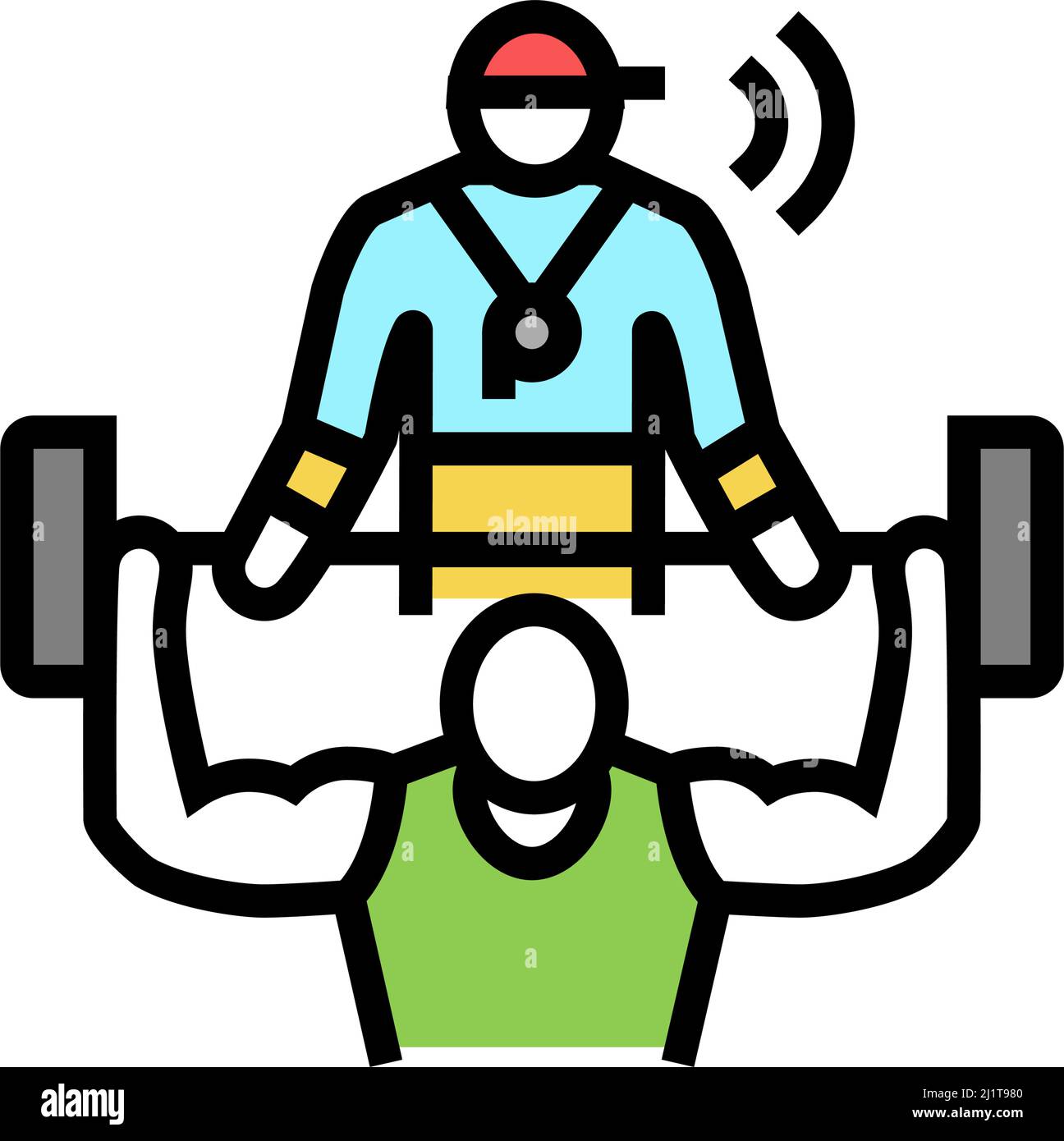 personal trainer color icon vector illustration Stock Vector Image ...