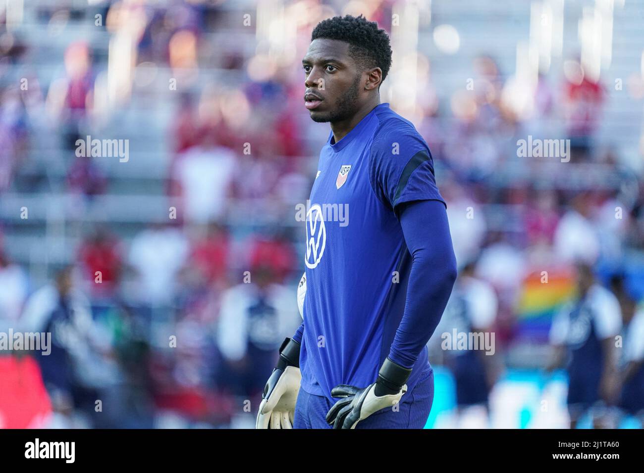 Orlando, Florida, March 27, 2022, USA Goalkeeper Sean Johnson in the ...