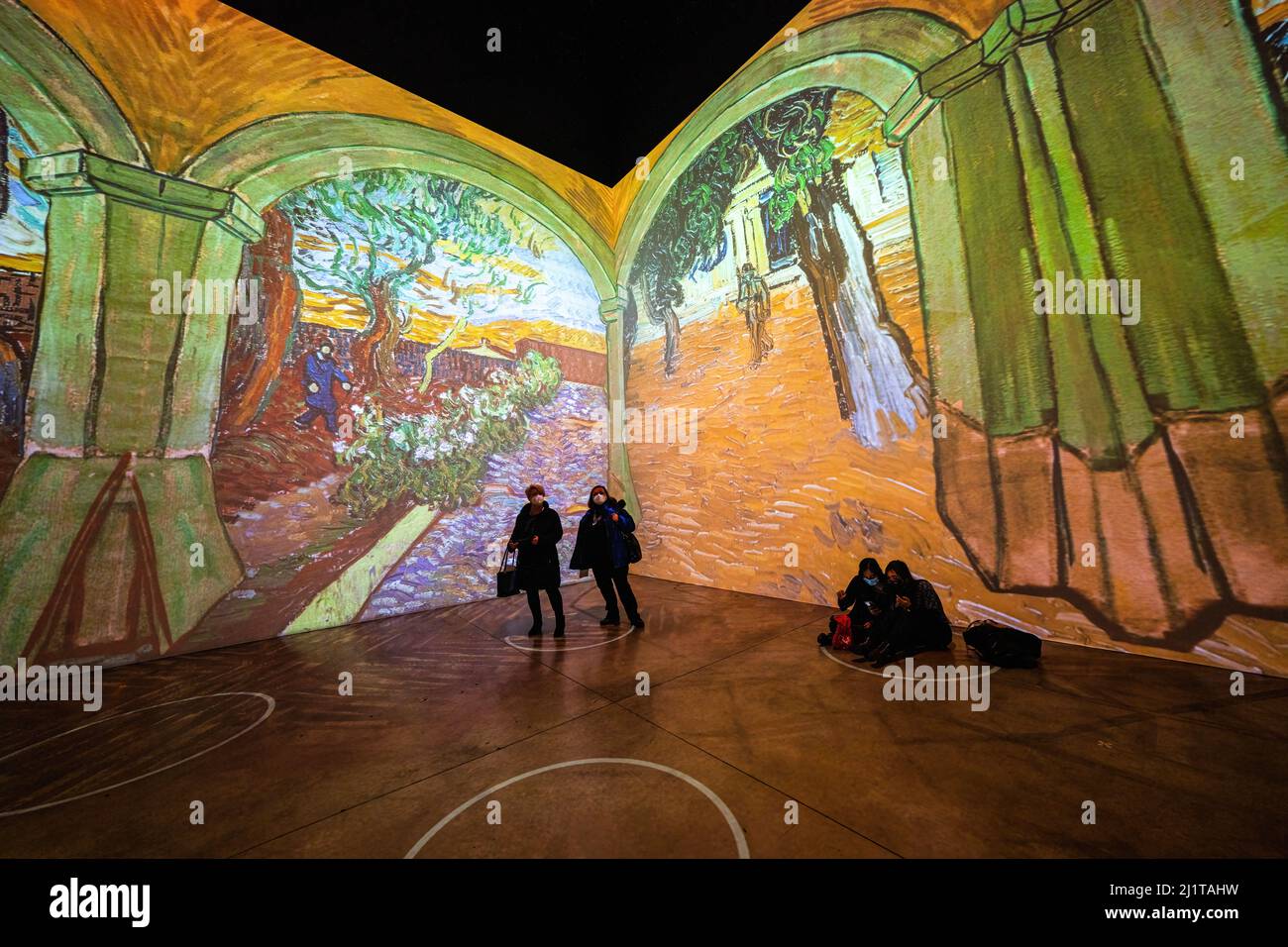 Toronto, Canada. 26th Mar, 2022. Two people seen looking at an ...