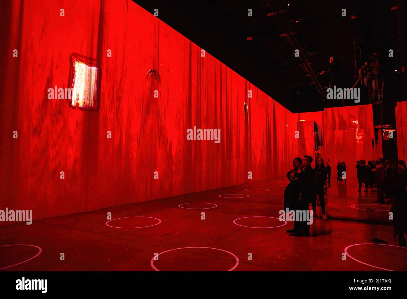 Toronto, Canada. 26th Mar, 2022. People seen looking at an immersive ...