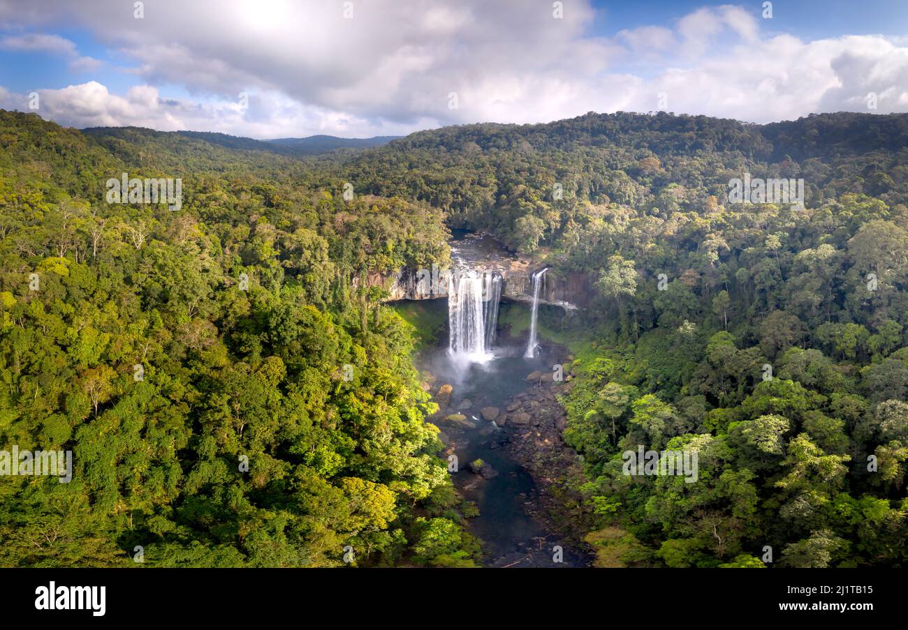 A panoramic image of the majestic K50 waterfall in Pleiku, Gia Lai ...