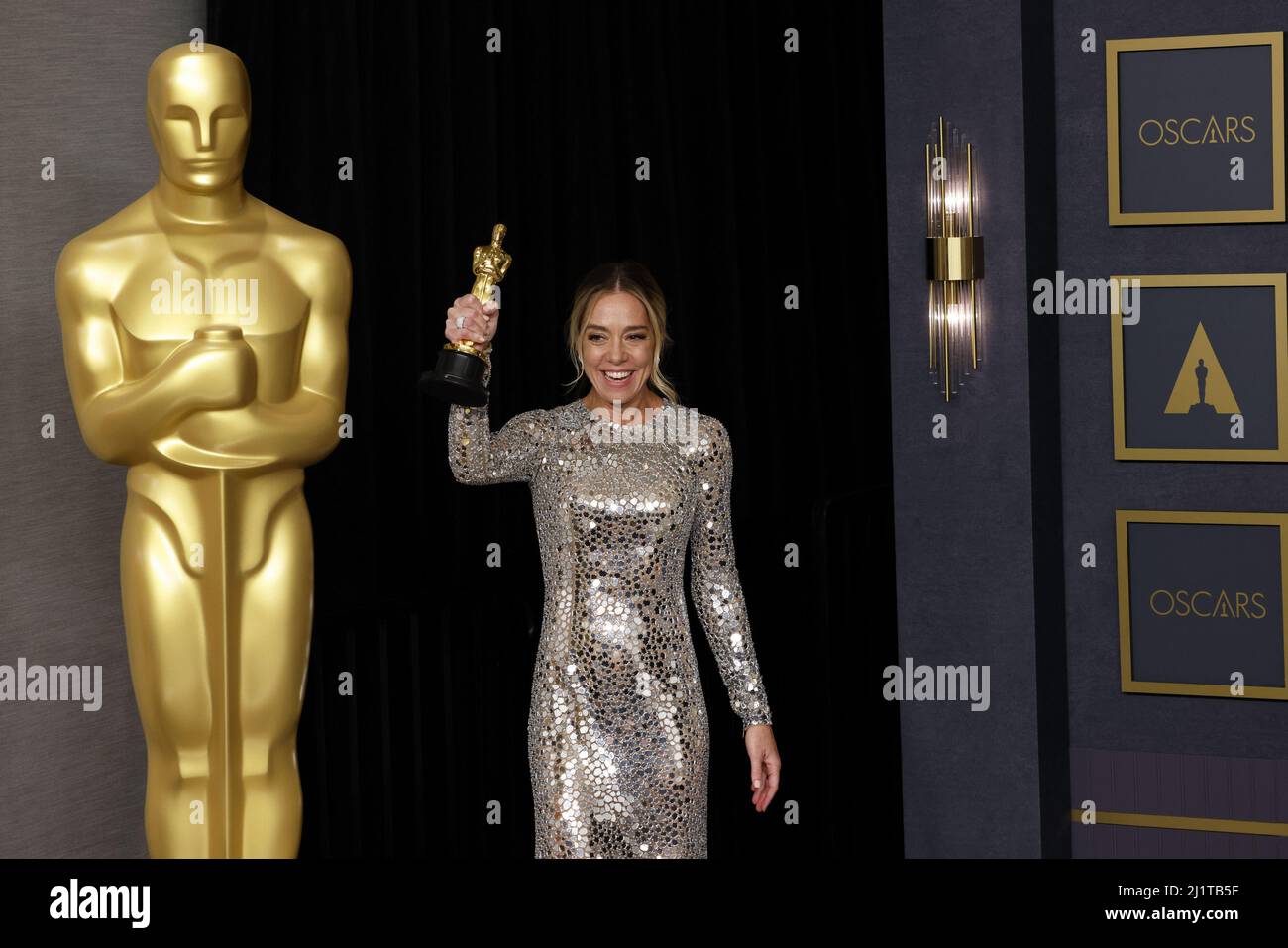 Los Angeles, United States. 28th Mar, 2022. Siân Heder, winner of Best ...