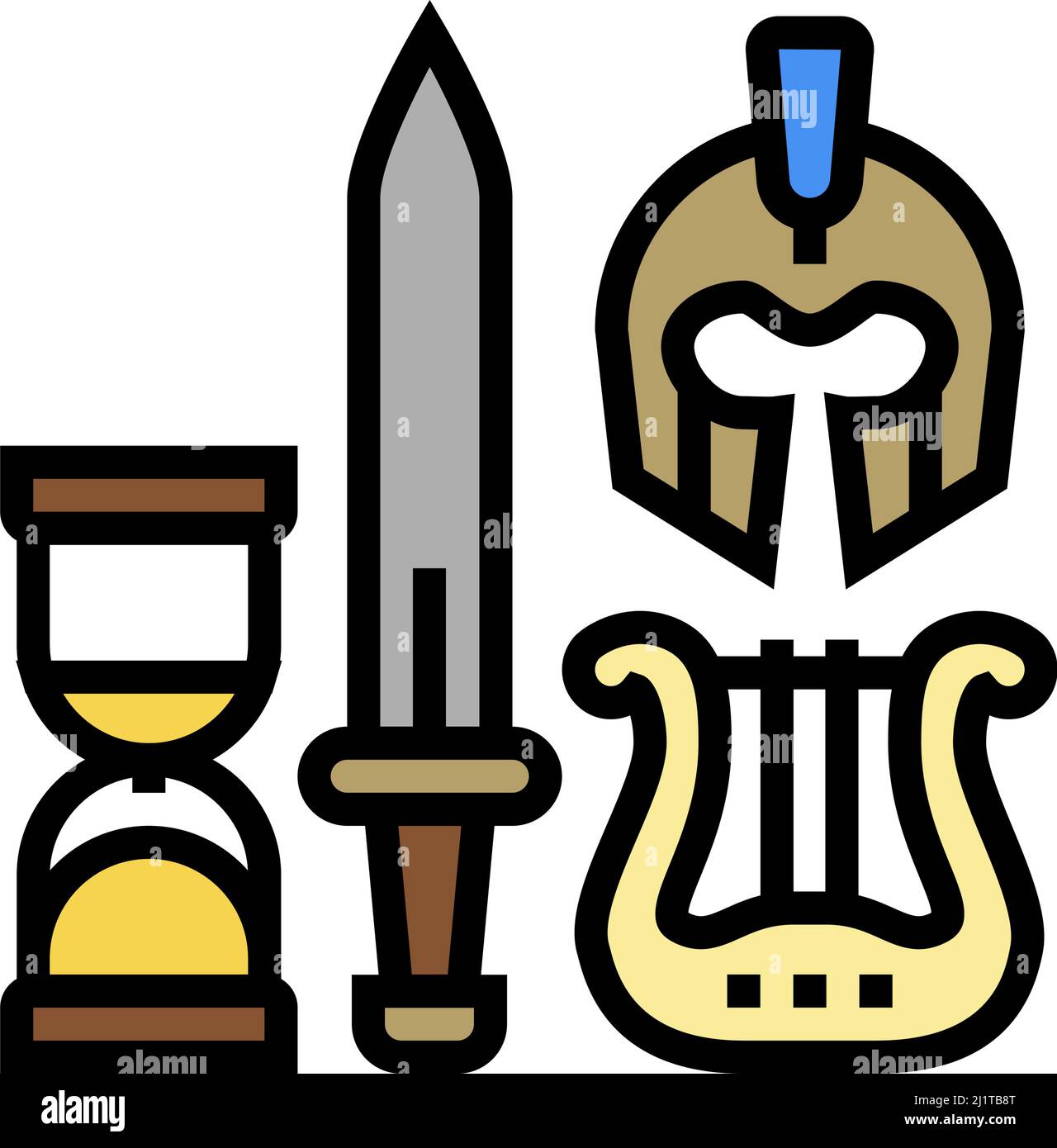 antiques treasure color icon vector illustration Stock Vector Image ...