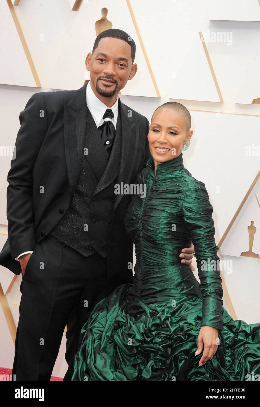 Los Angeles, CA. 27th Mar, 2022. Will Smith, Jada Pinkett Smith at ...
