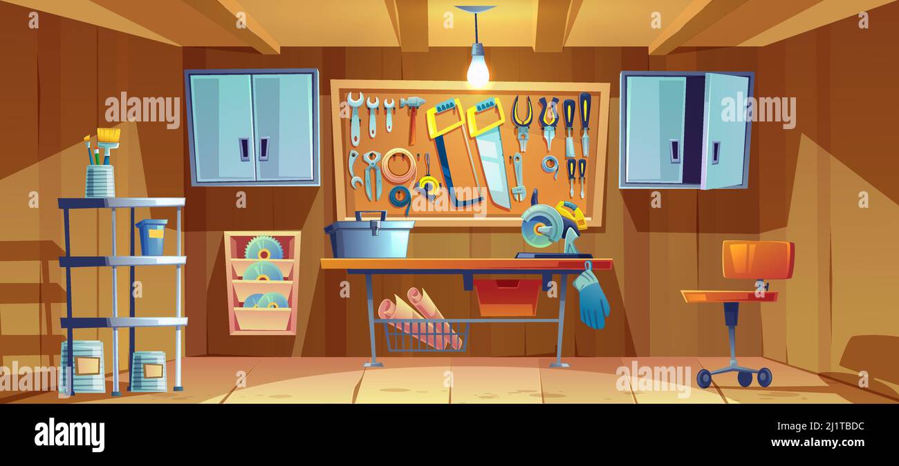 Workbench cartoon hi-res stock photography and images - Alamy