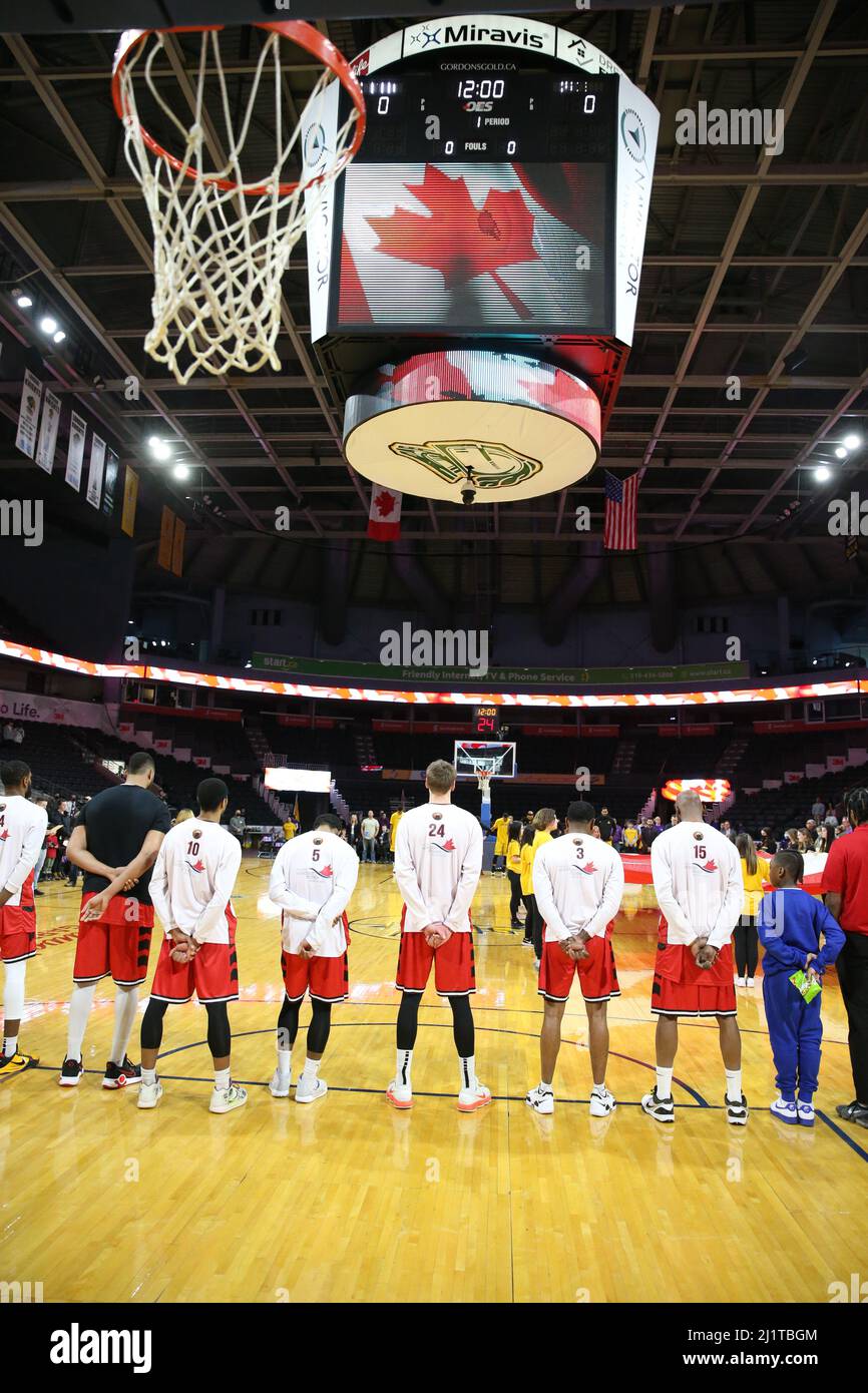 March 27 2022, London Ontario Canada, London Lightning tie the team ...