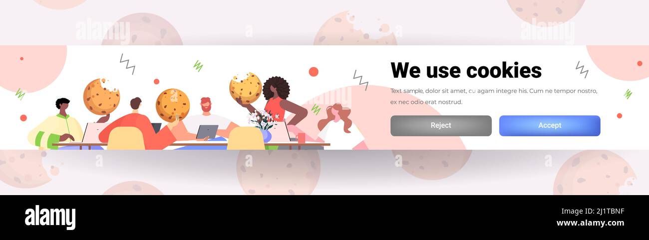 people holding cookie protection of personal information internet web ...