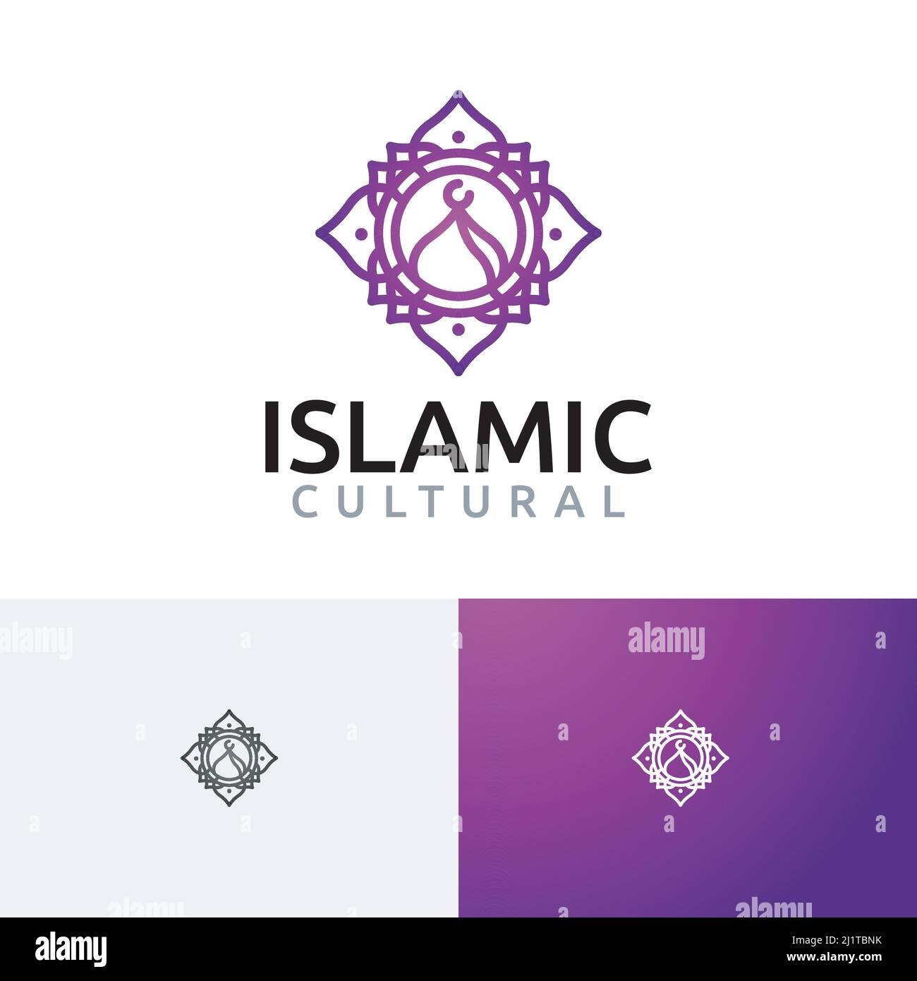 Dome Mosaic Art Islamic Culture Ramadan Event Muslim Community Logo ...