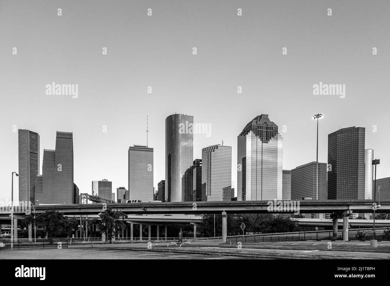 Houston skyline sunset beautiful sky hi-res stock photography and ...