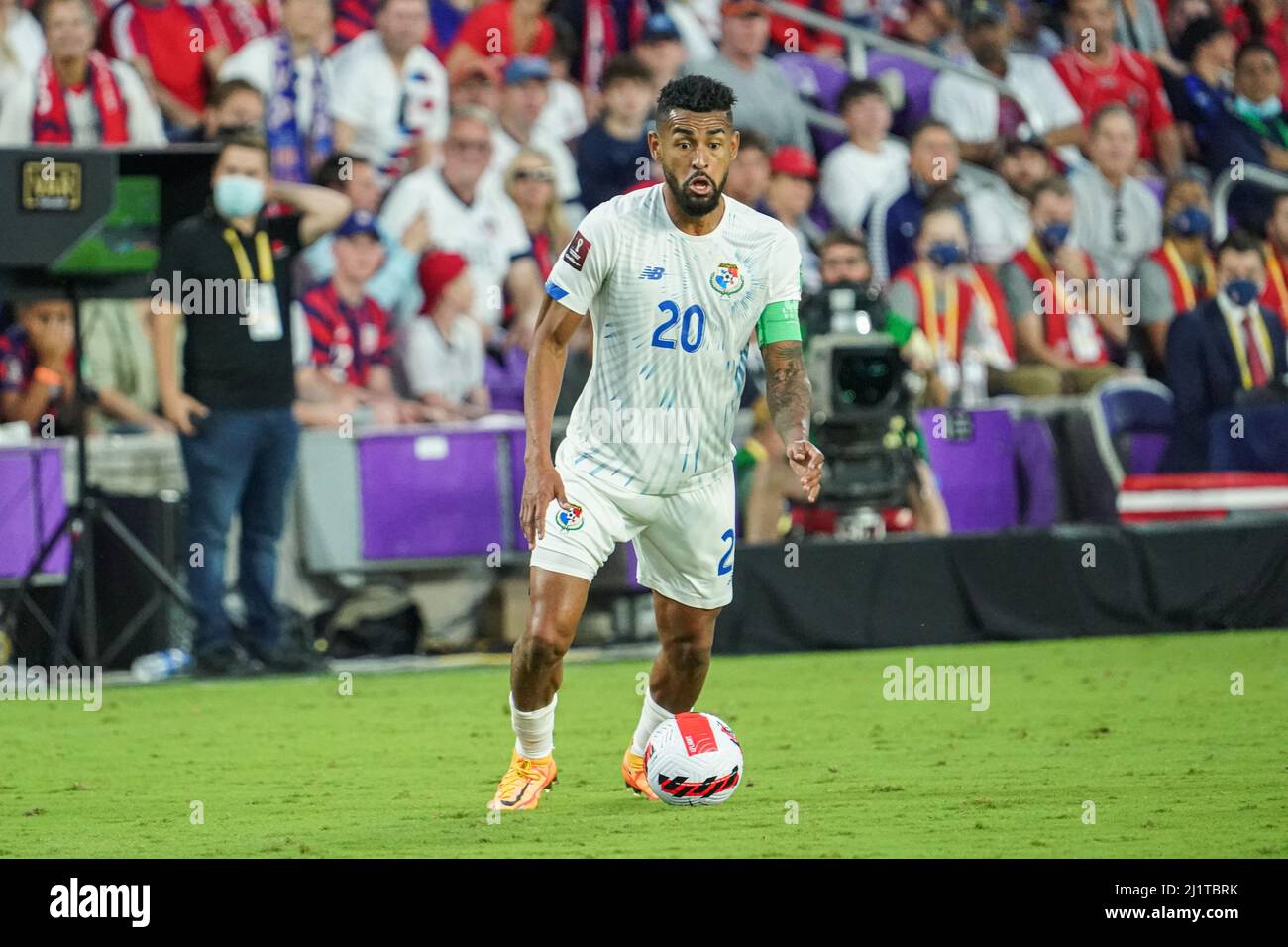 Orlando, Florida, March 27, 2022, Panama Midfielder Anibal Godoy #20 in ...