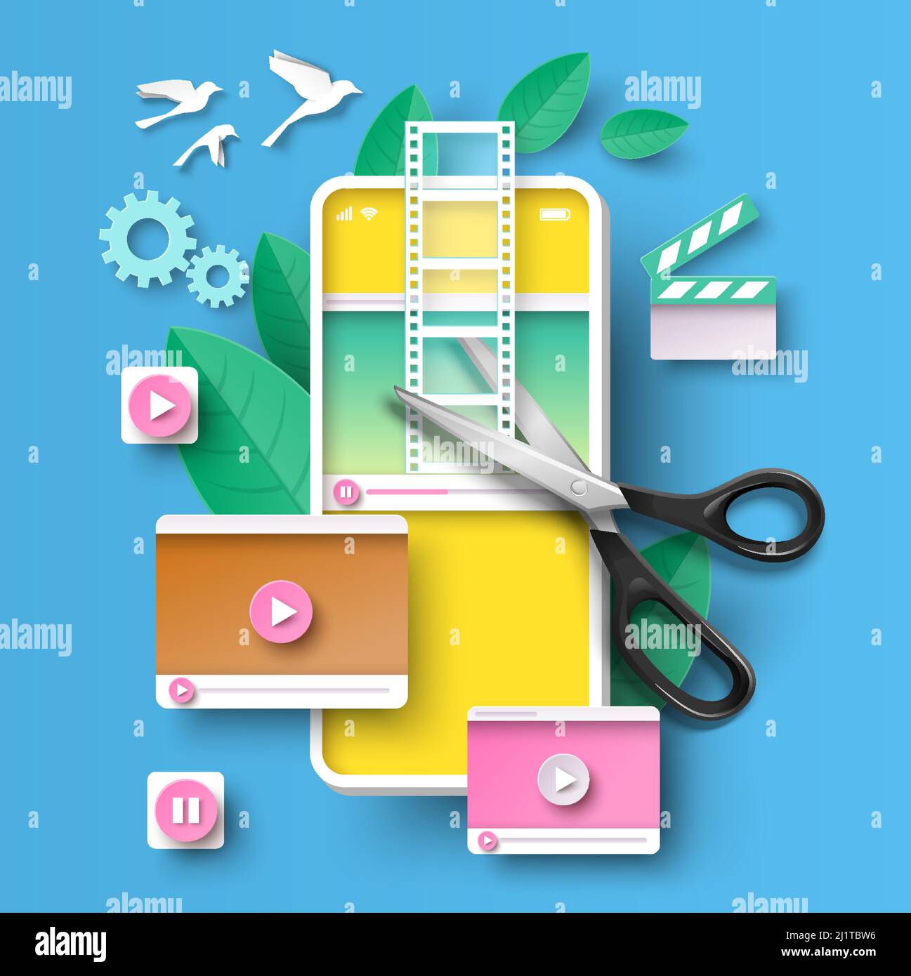 Easy photo editing Stock Vector Images - Alamy