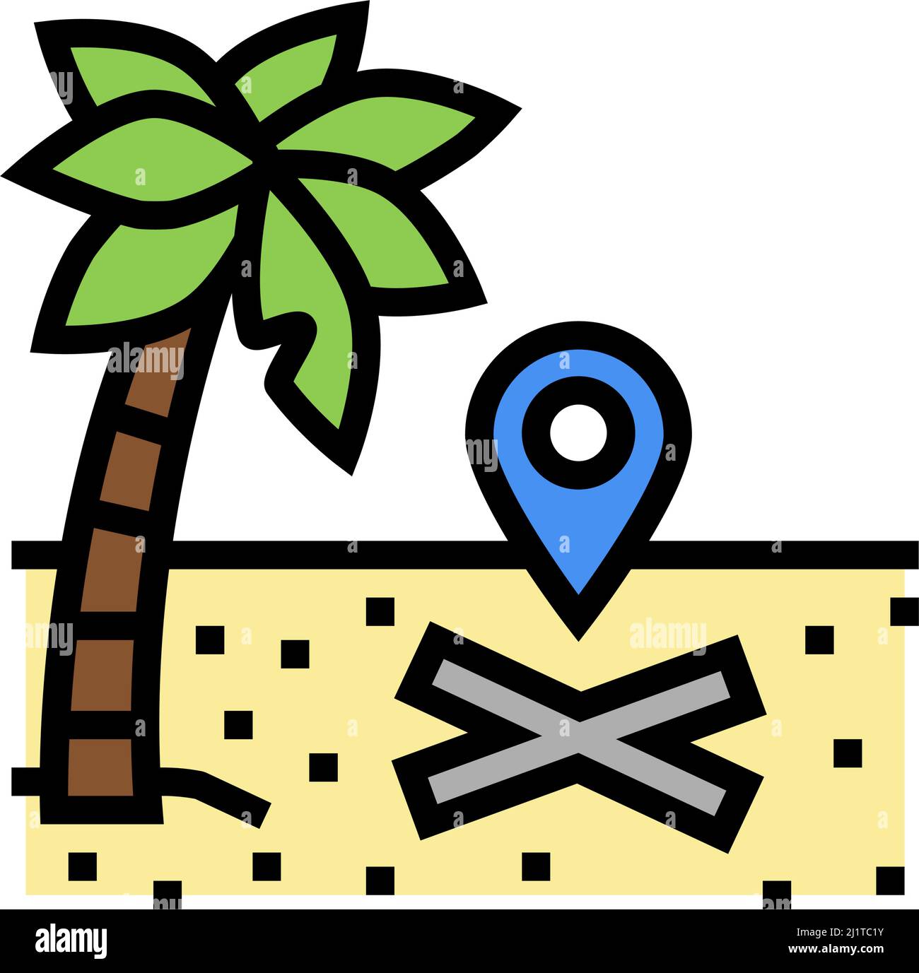 label of treasure color icon vector illustration Stock Vector Image ...