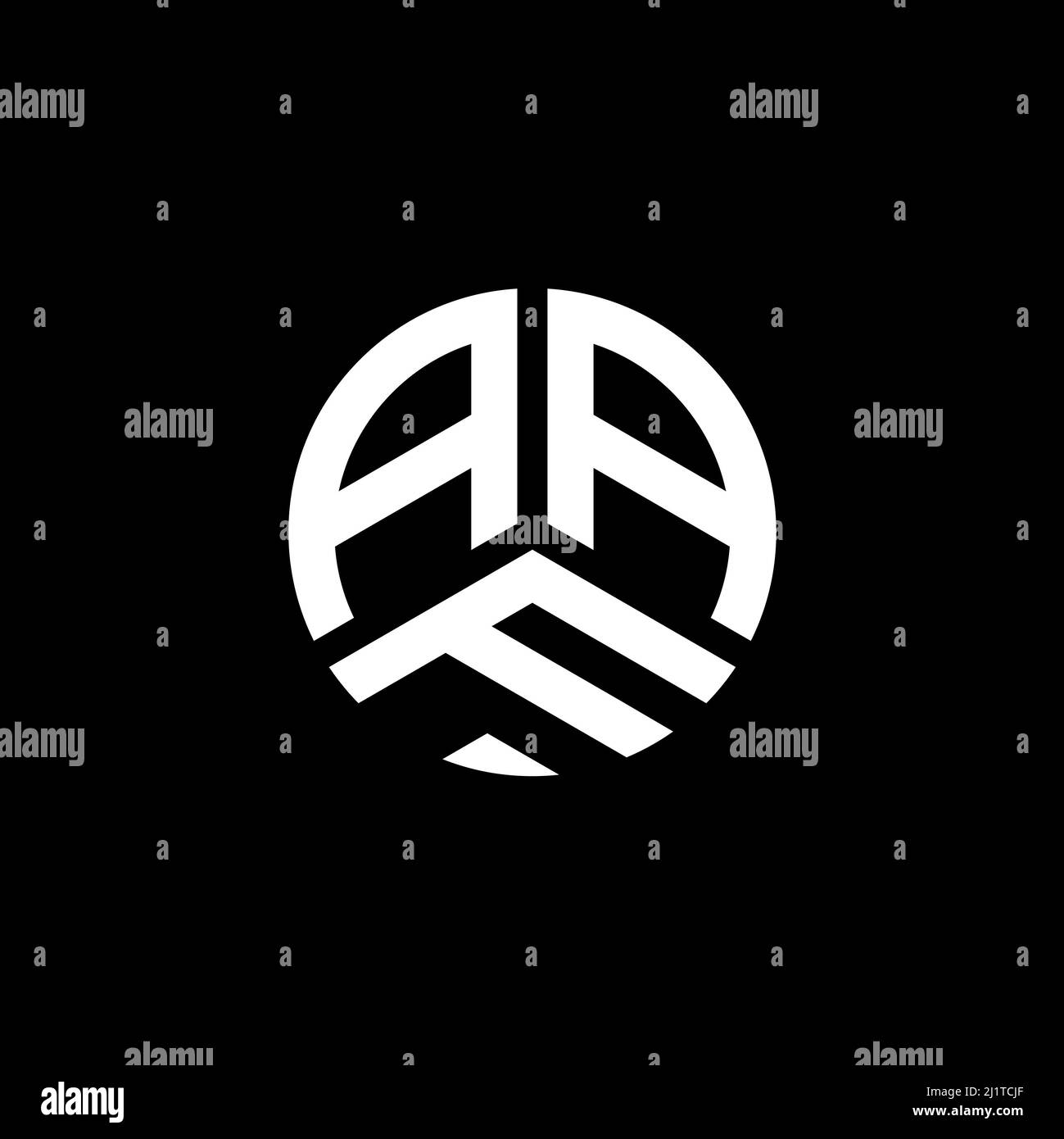 AAF letter logo design on white background. AAF creative initials ...