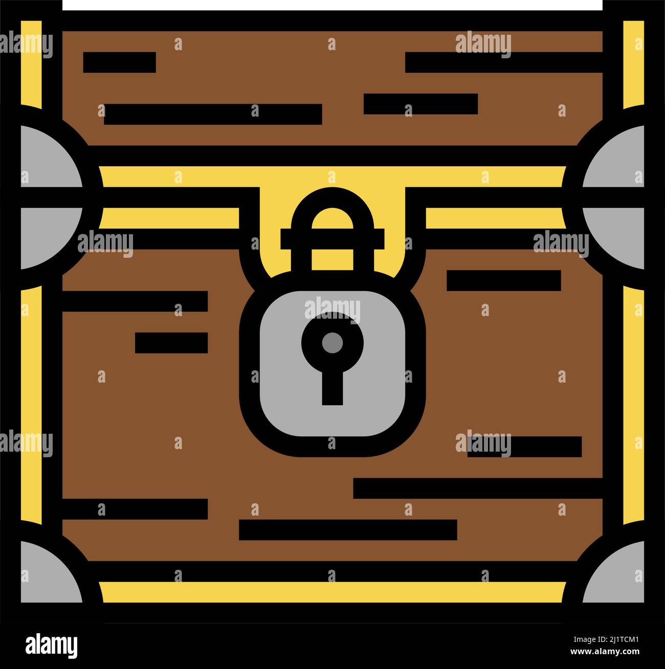 closed chest color icon vector illustration Stock Vector Image & Art ...