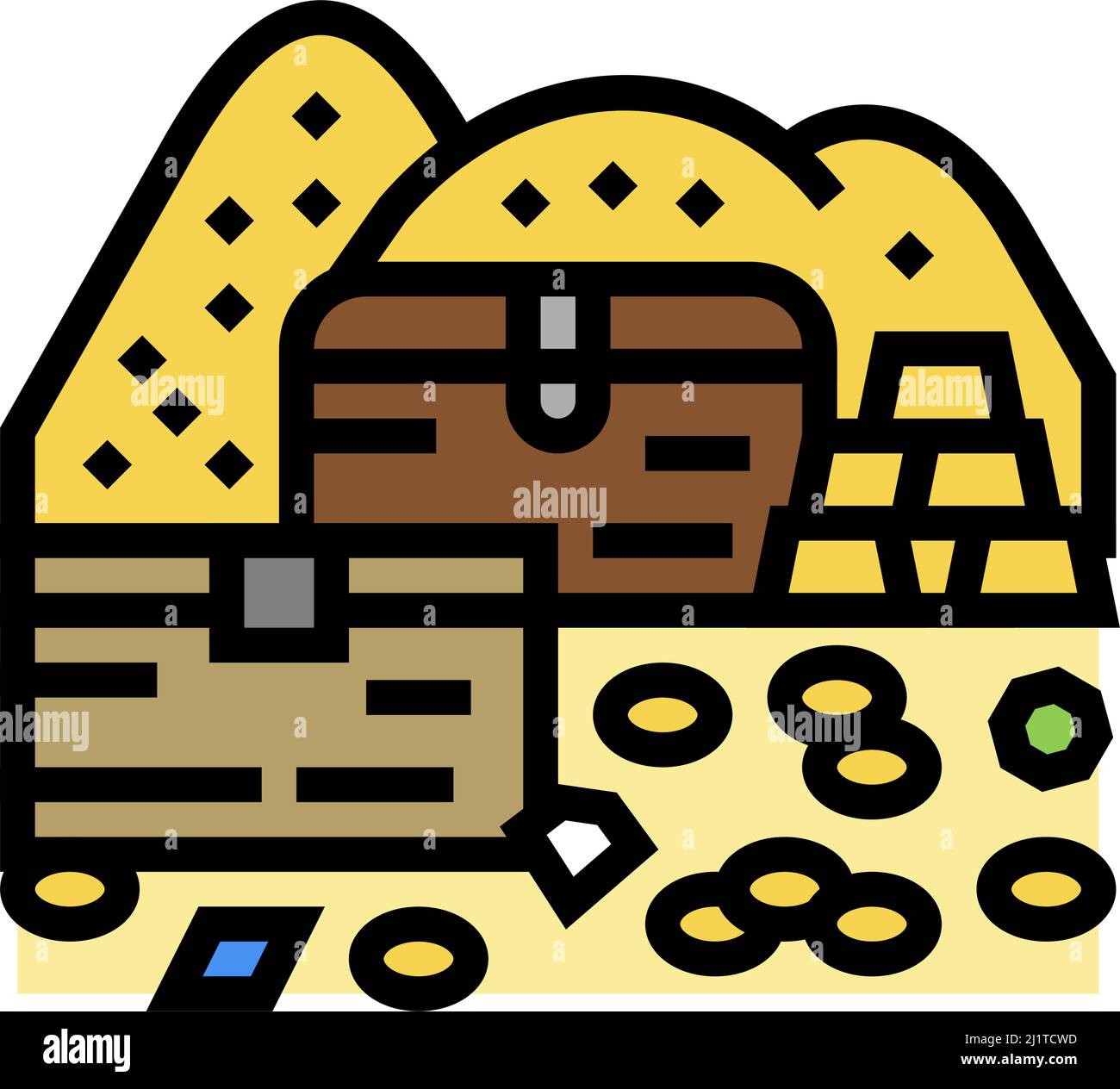 treasury chest color icon vector illustration Stock Vector Image & Art ...