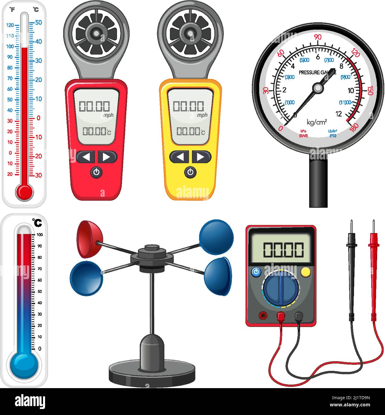 Set of equipment needed for science experiment illustration Stock ...