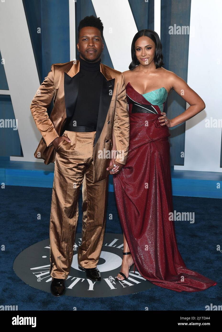 Beverly Hills, USA. 27th Mar, 2022. Leslie Odom Jr., and Nicolette ...