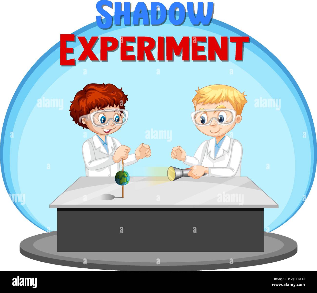 Cartoon shadow science experiment illustration Stock Vector Image & Art ...