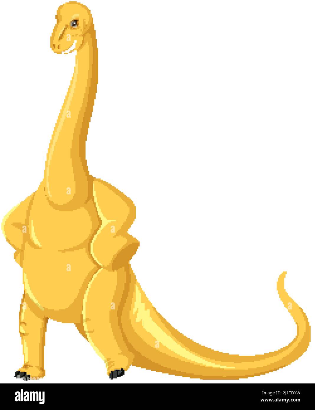 A dinosaur brontosaurus on white background illustration Stock Vector ...