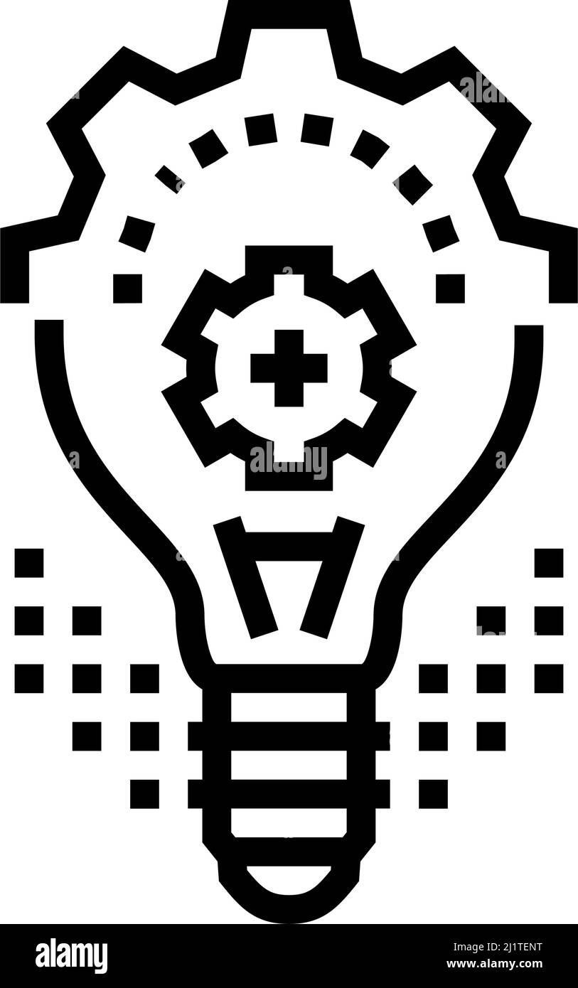 innovation light bulb line icon vector illustration Stock Vector Image ...
