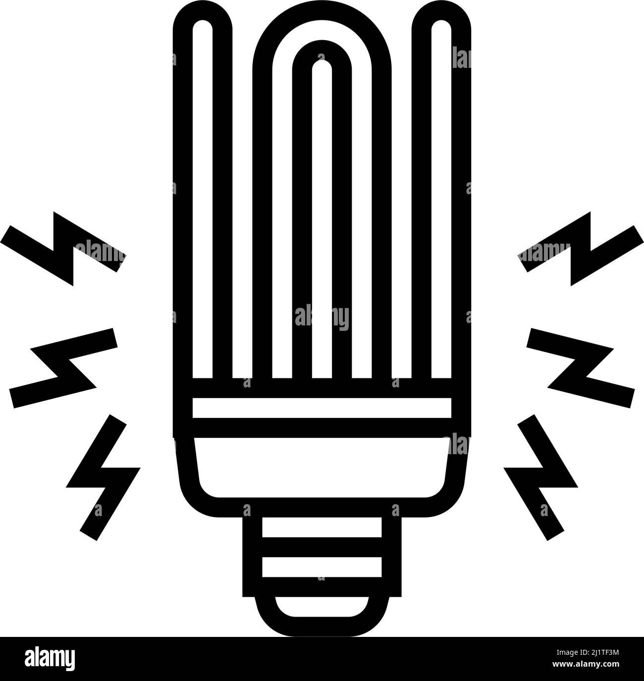 electric light bulb line icon vector illustration Stock Vector Image ...