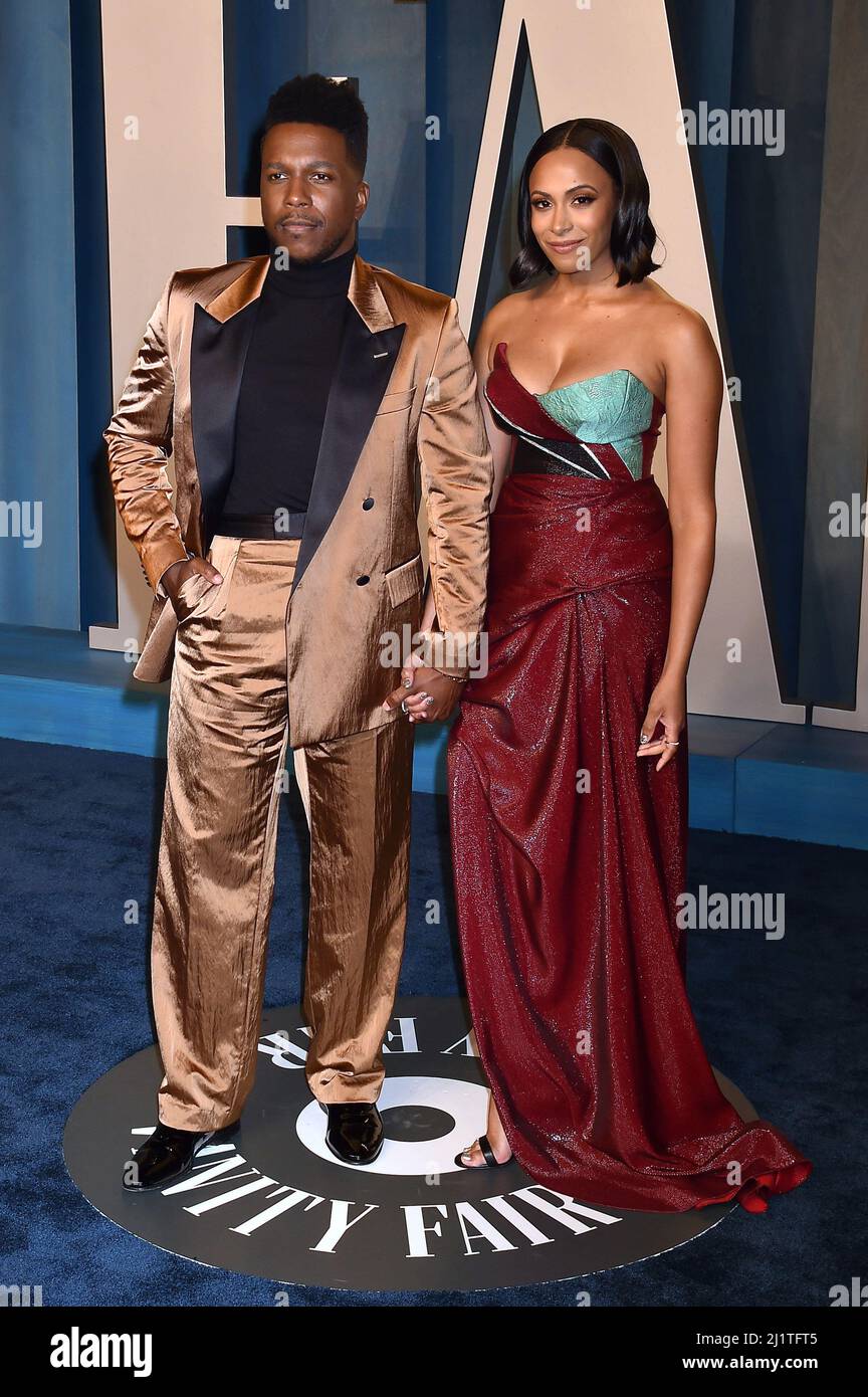 Beverly Hills, Ca. 27th Mar, 2022. Leslie Odom Jr. and Nicolette ...