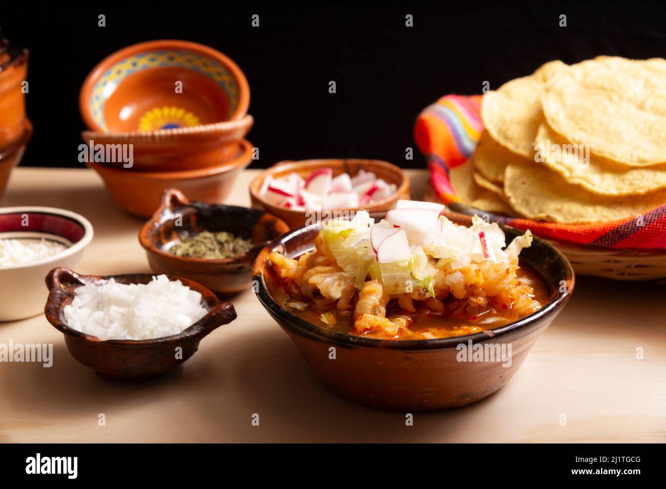 Pozole Rojo. Traditional mexican stew very popular in mexico and ...
