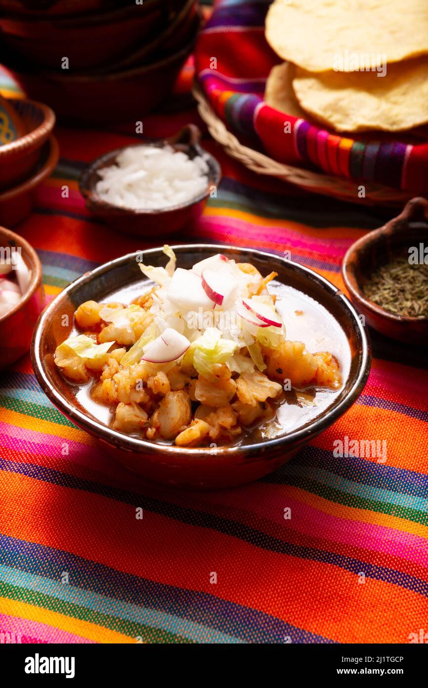 Pozole Rojo. Traditional mexican stew very popular in mexico and ...