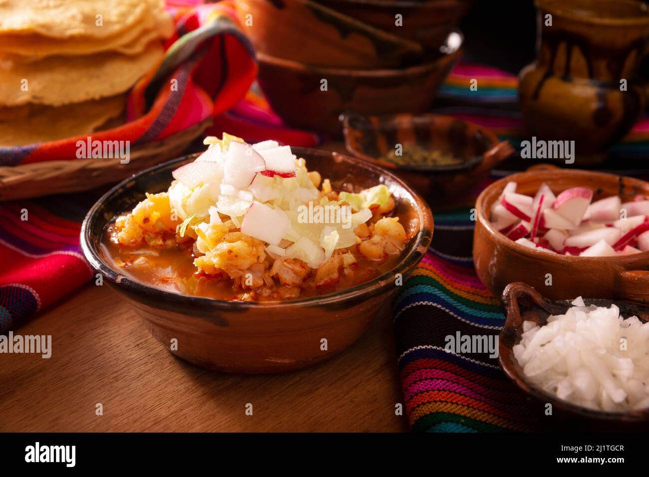 Pozole Rojo. Traditional mexican stew very popular in mexico and ...
