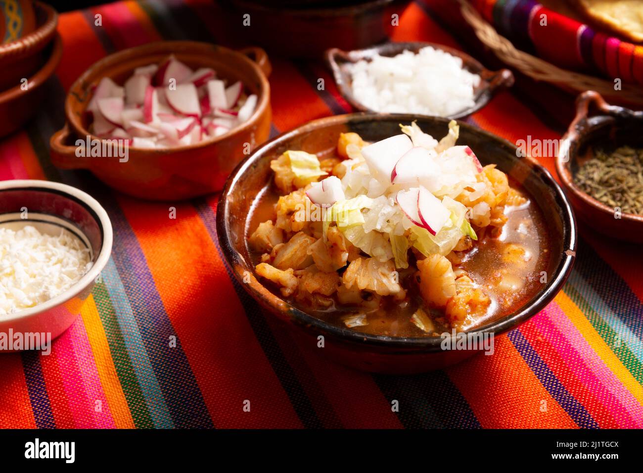 Pozole Rojo. Traditional mexican stew very popular in mexico and ...