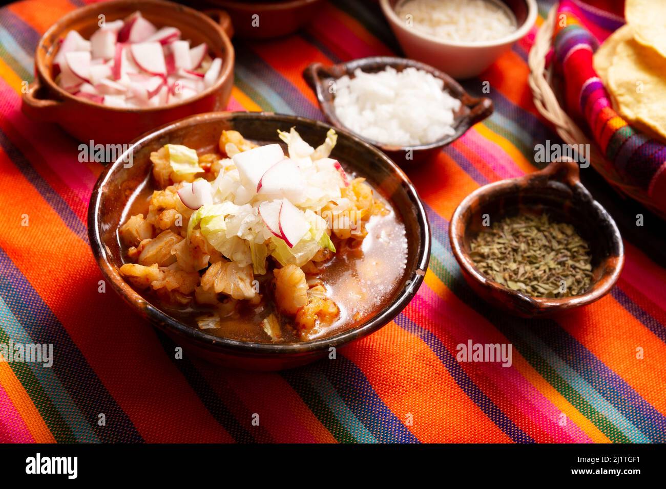 Pozole Rojo. Traditional mexican stew very popular in mexico and ...