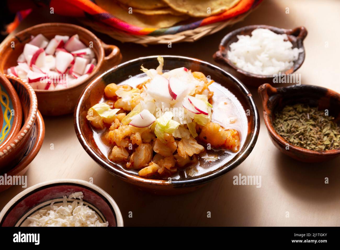 Pozole Rojo. Traditional mexican stew very popular in mexico and ...