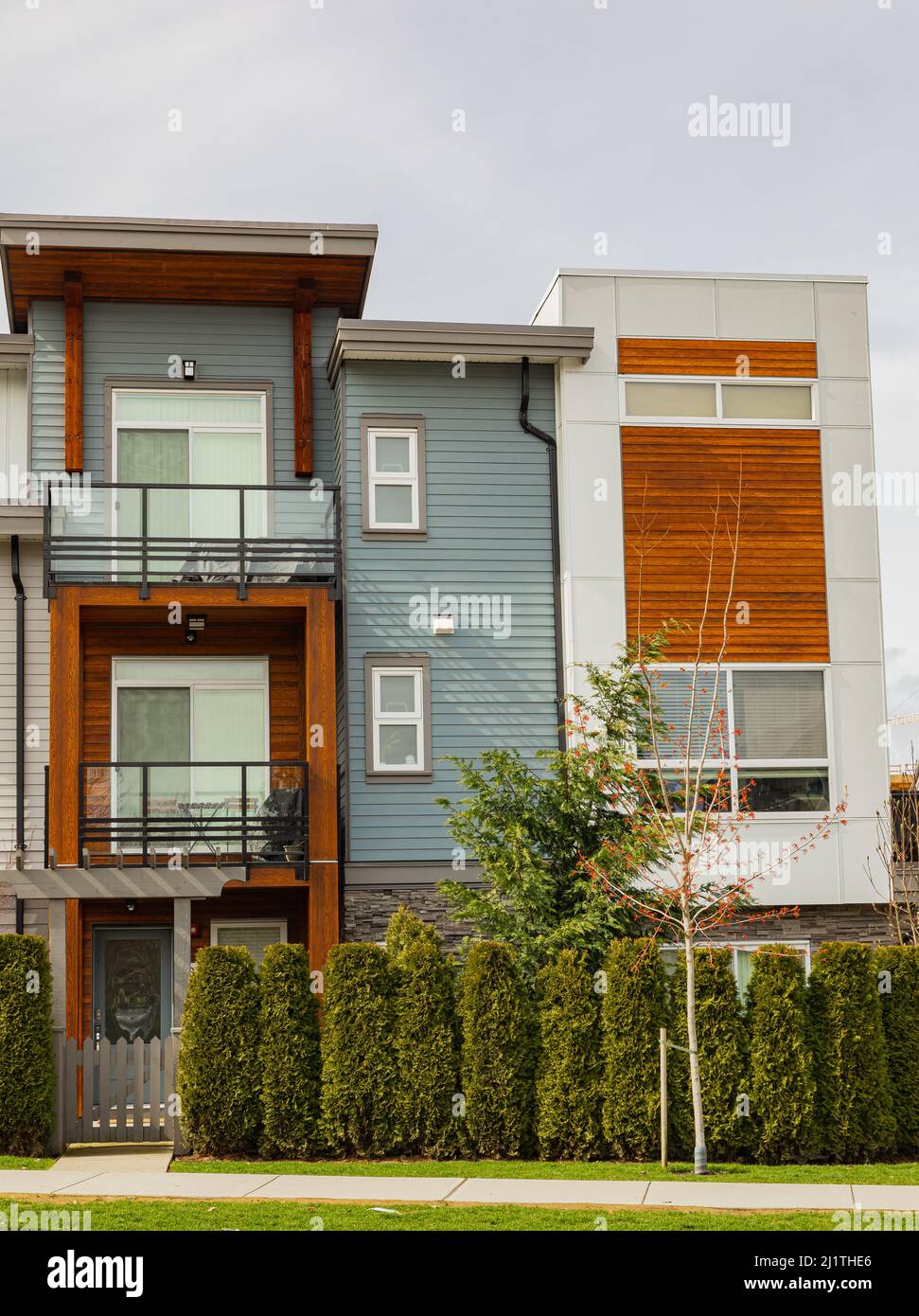 Brand new apartment building in BC, Canada. Canadian modern residential ...