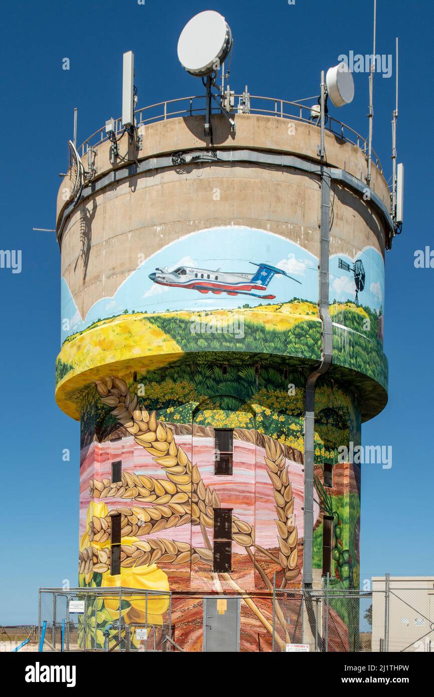 Rural Water Tower Art, Yorketown, South Australia, Australia Stock ...