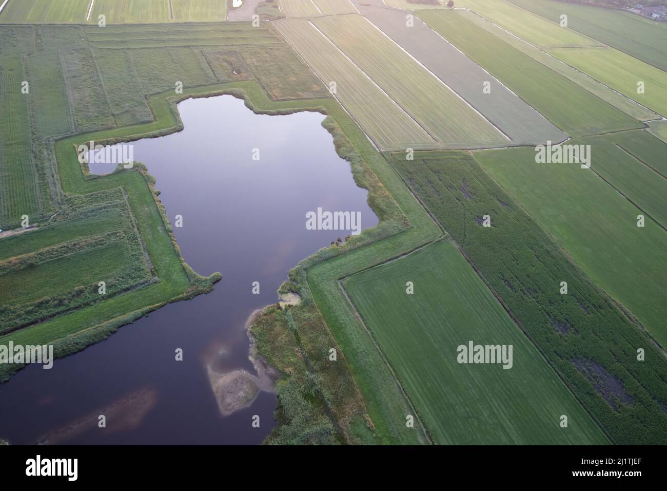 Agricultural landscape of Friesland, one of the northern provinces of ...